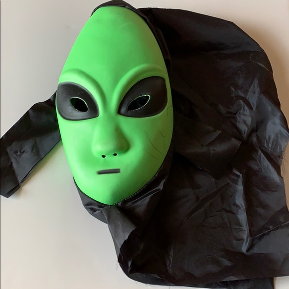 Halloween | Costumes | Halloween Green Alien Mask With Hood Self ...